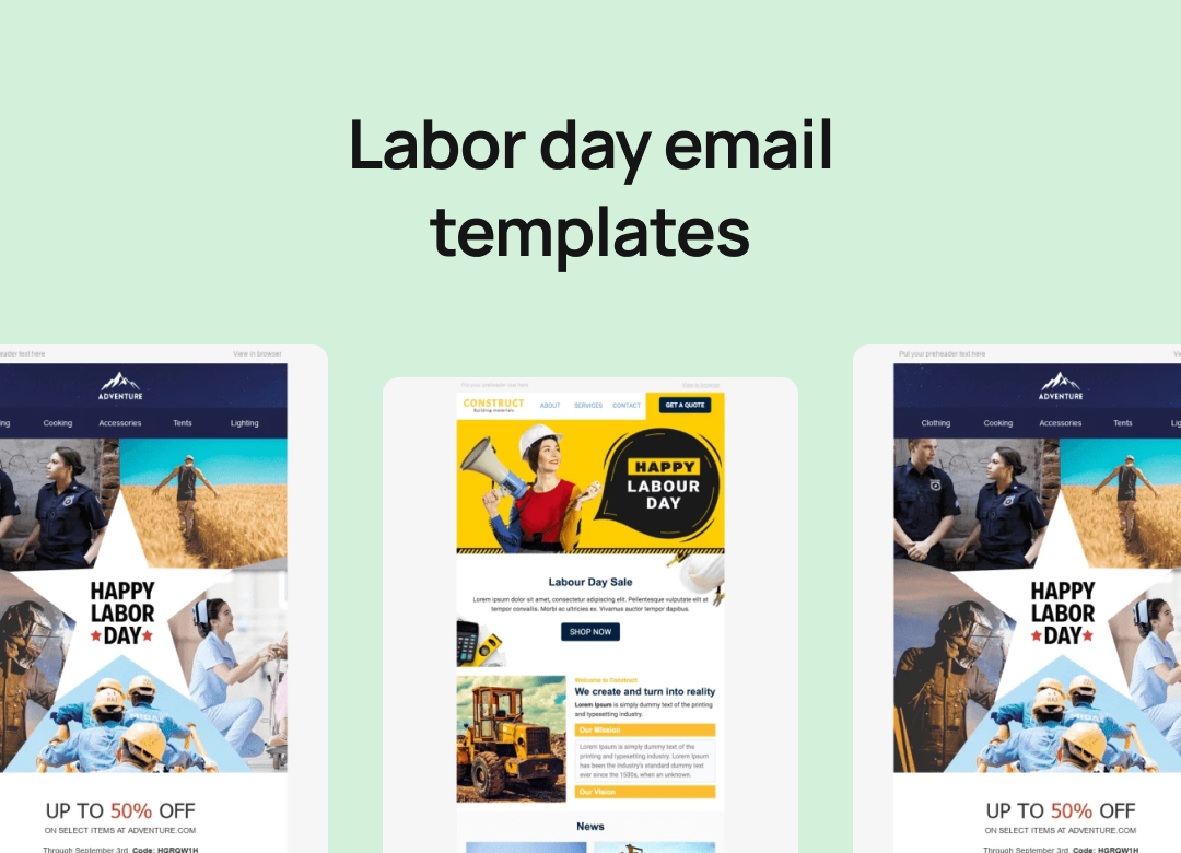 Labor Day Email Templates 📭 | Free Labor Day HTML Email Template ...