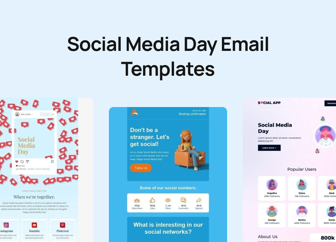 Plantillas de correo electrónico Día de las Redes Sociales 📭 ...