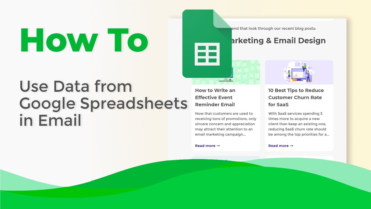How to Use Data from Google Spreadsheets in Email — Stripo.email