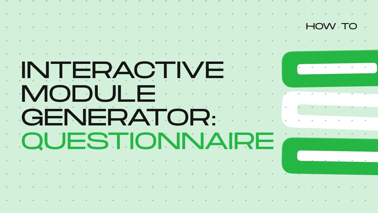 Interactive module generator: Questionnaire — Stripo.email