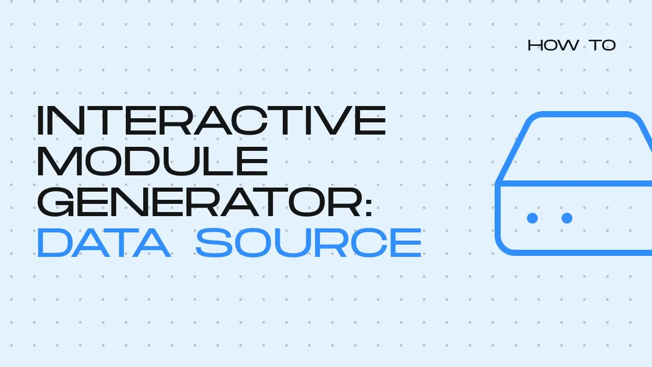 Interactive module generator: Data Source — Stripo.email