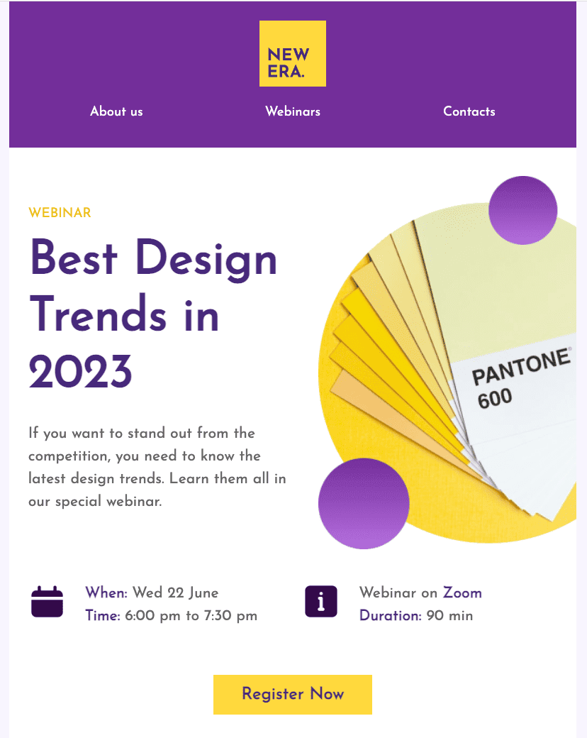 47 Webinars Email Templates 📭 | Free Webinars HTML Email Template ...