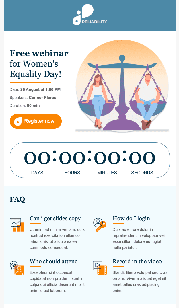 47 Webinars Email Templates 📭 | Free Webinars HTML Email Template ...