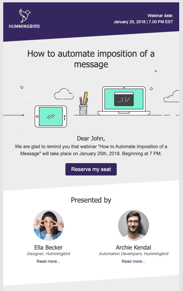 47 Webinars Email Templates 📭 | Free Webinars HTML Email Template ...