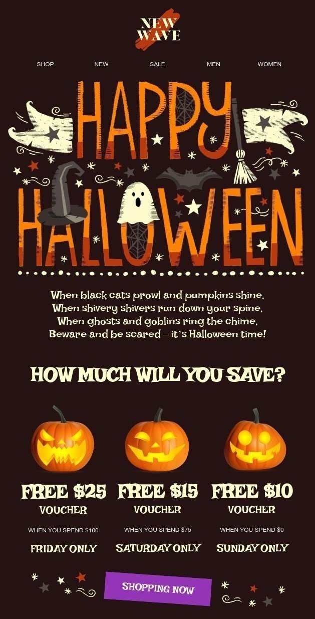 30 Halloween Email Templates 📭 | Free Halloween HTML Email Template ...