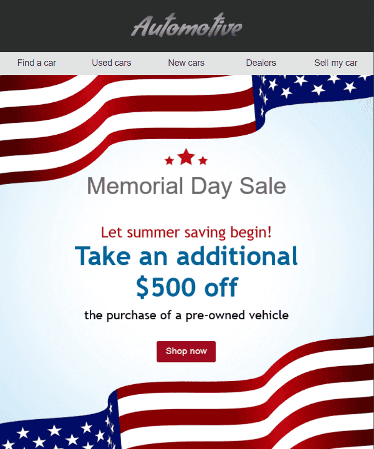 Memorial Day Email Templates 📭 | Free Memorial Day HTML Email Template ...