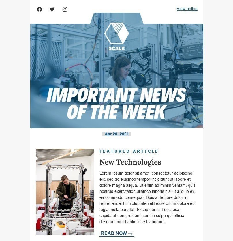 29 Internal Email Templates 📭 | Free Internal HTML Email Template ...