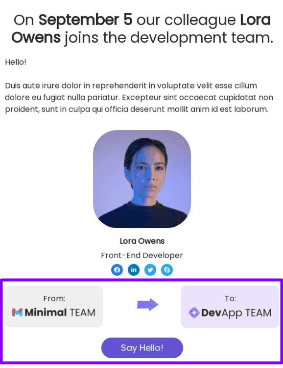 29 Internal Email Templates 📭 | Free Internal HTML Email Template ...