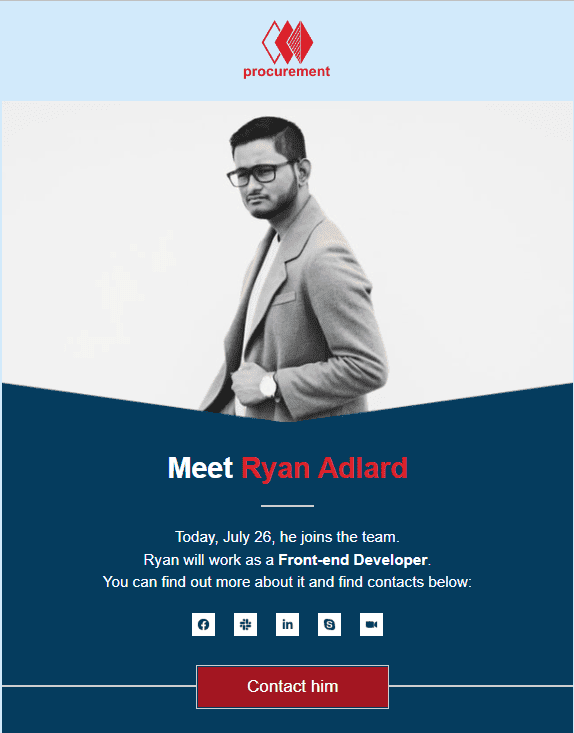 29 Internal Email Templates 📭 | Free Internal HTML Email Template ...