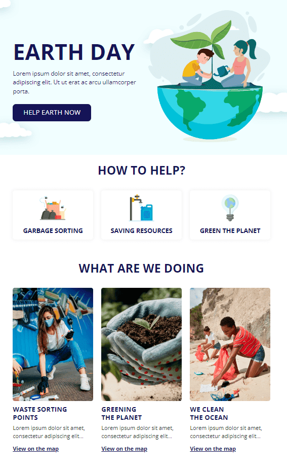 17 Earth Day Email Templates 📭 | Free Earth Day HTML Email Template ...