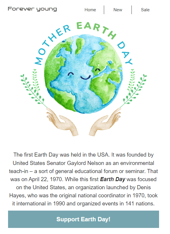17 Earth Day Email Templates 📭 | Free Earth Day HTML Email Template ...