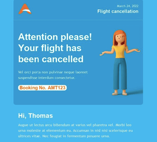 17 Airline Email Templates 📭 | Free Airline HTML Email Template ...