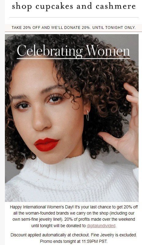 Women's Day newsletters: Tips and examples — Stripo.email