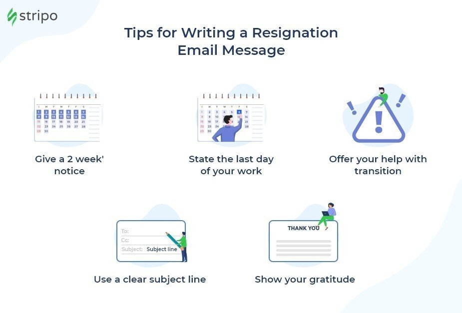How to write a resignation email — Stripo.email