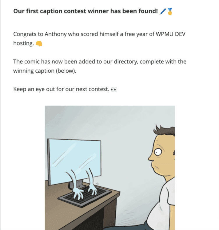 How to write a winner announcement email — Stripo.email