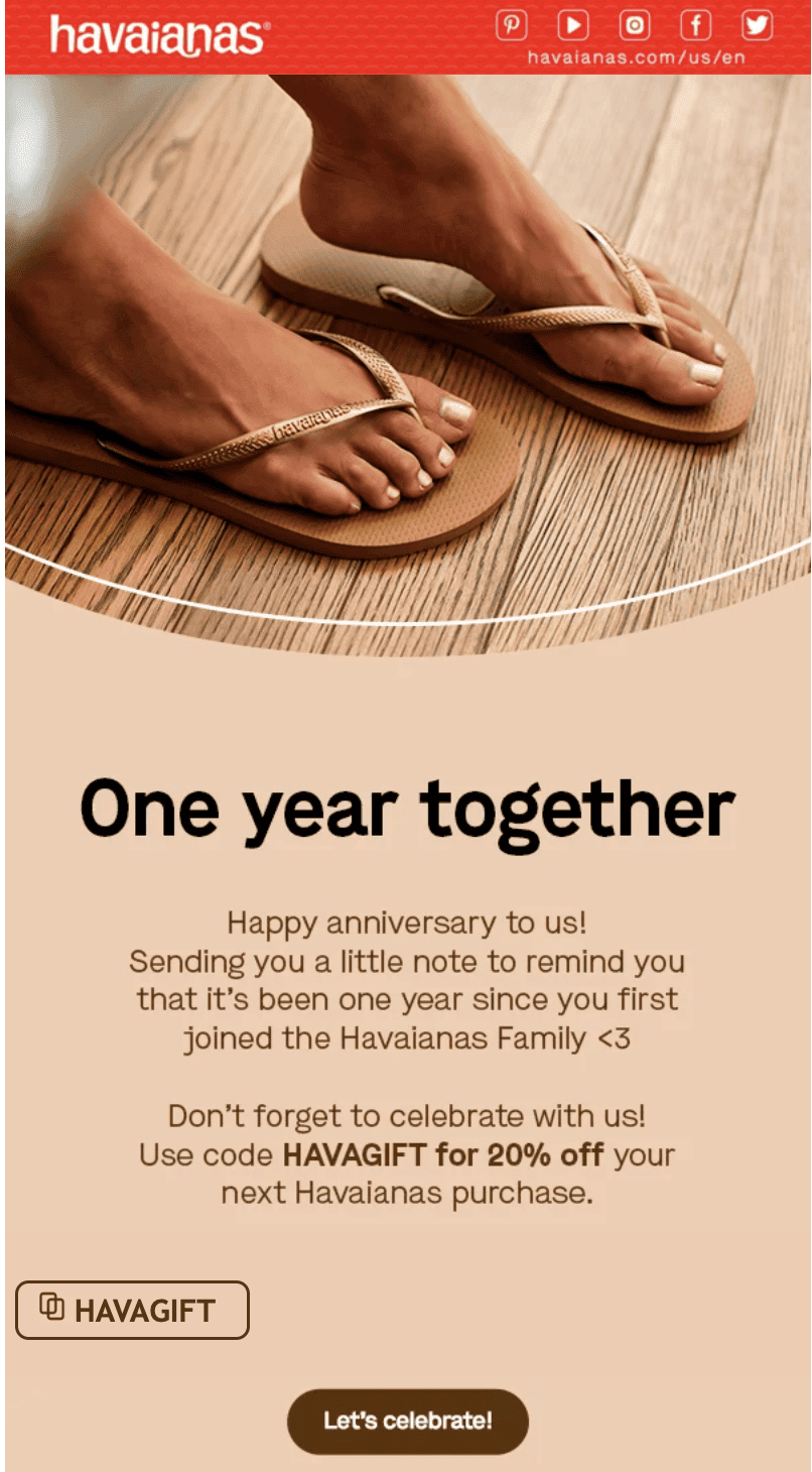 How to create awesome anniversary emails: Examples & best practices ...