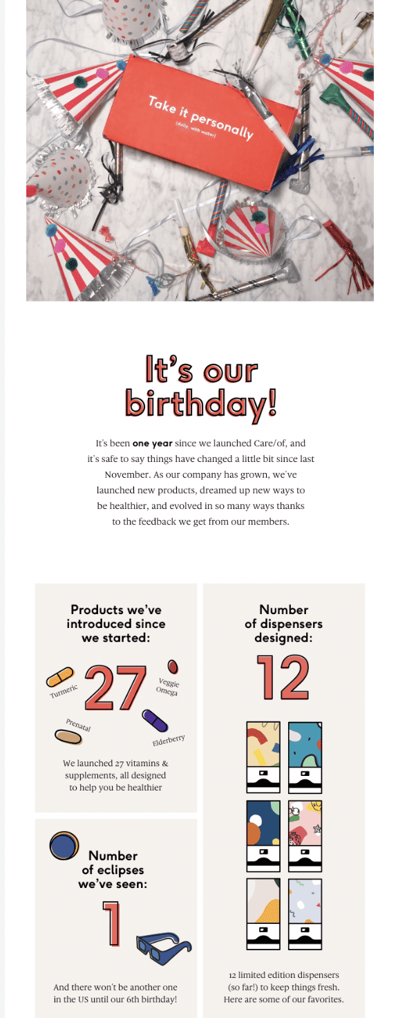 How to create awesome anniversary emails: Examples & best practices ...