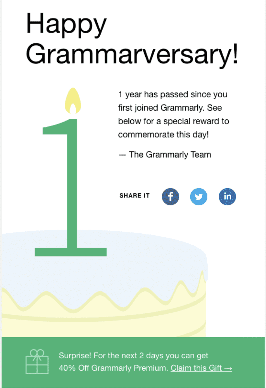 How to create awesome anniversary emails: Examples & best practices ...