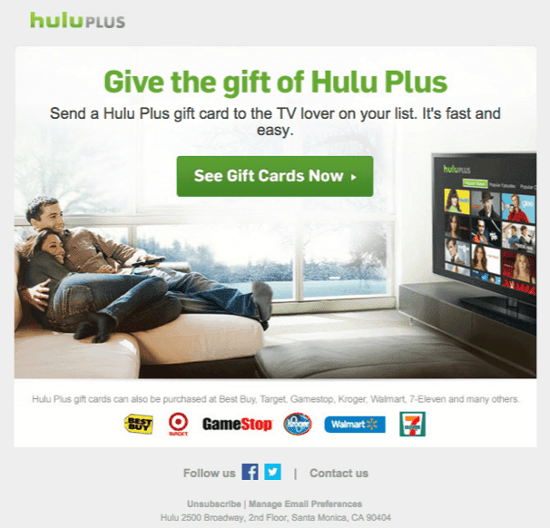 Gift card email examples to inspire your next record-breaking marketing ...