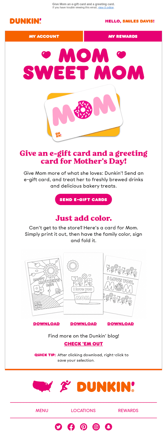 Gift card email examples to inspire your next record-breaking marketing ...