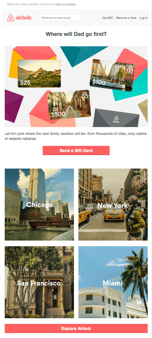 Gift card email examples to inspire your next record-breaking marketing ...