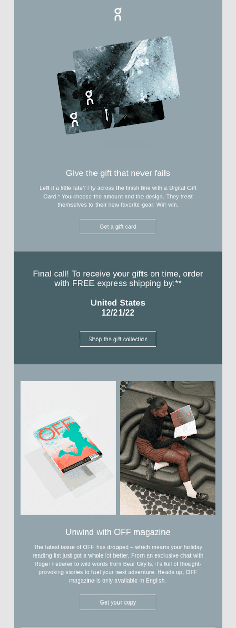 Gift card email examples to inspire your next record-breaking marketing ...