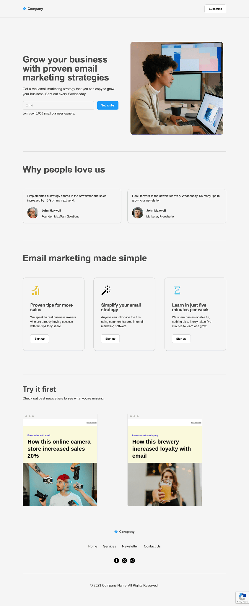 How to use landing pages to grow your email list fast — Stripo.email