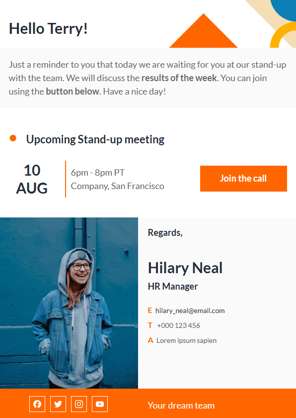 A complete guide to writing a meeting confirmation email — Stripo.email