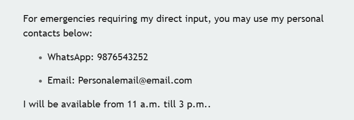 How to write an effective out-of-office email template — Stripo.email