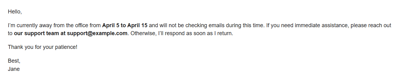 Out-of-office email signature: How to create a professional auto ...