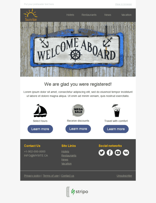 Travel with Us Email Template by Stripo.email