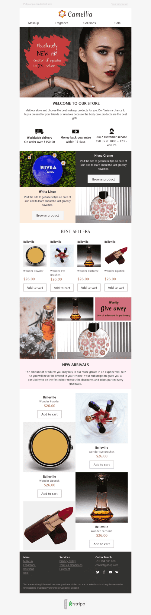Woman's Beauty Email Template by Stripo.email