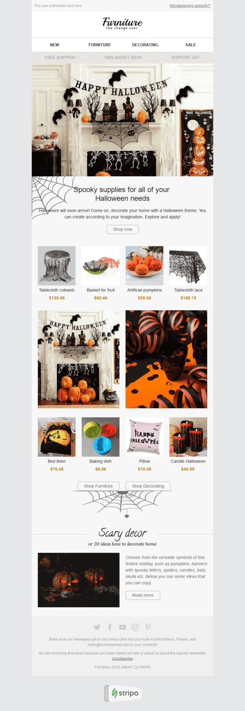 Scary Decor Email Template by Stripo.email