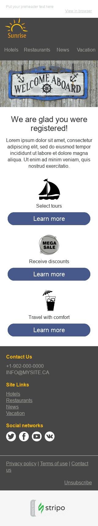 Travel with Us Email Template by Stripo.email