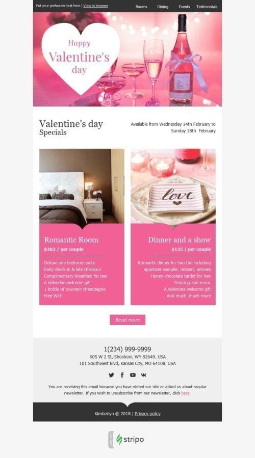 Romantic Weekend Email Template by Stripo.email