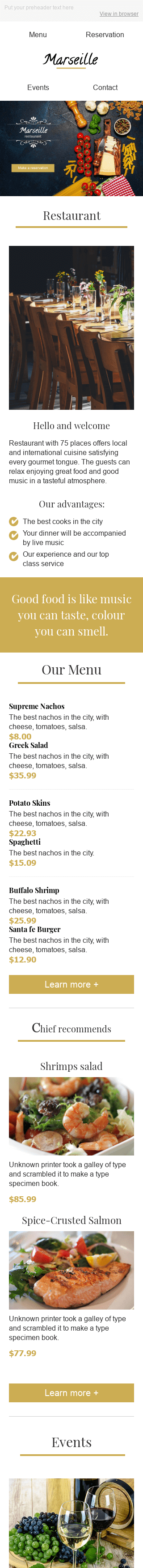 Harmony of Taste Email Template by Stripo.email