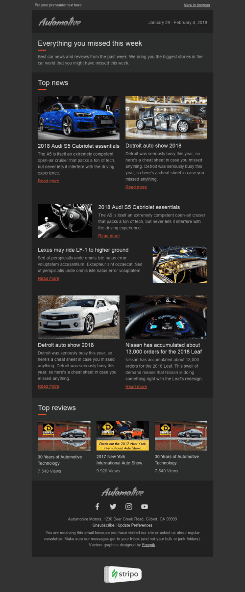 18 Auto & Moto Email Templates 📭 | Free Auto & Moto HTML Email Template ...