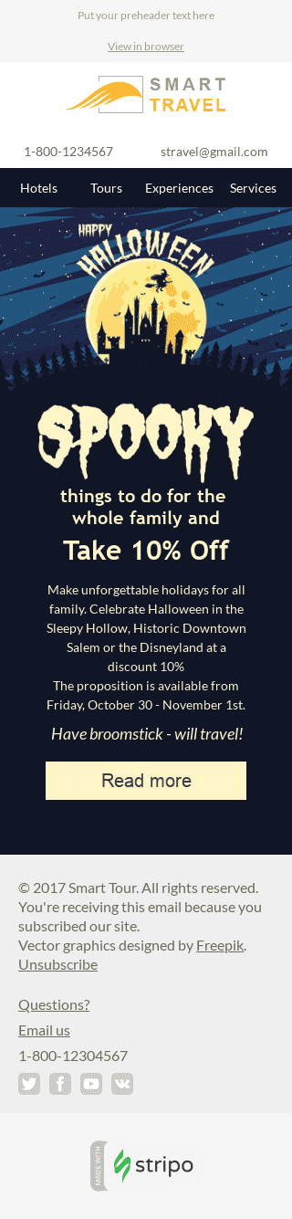 Unforgettable Tours Email Template by Stripo.email