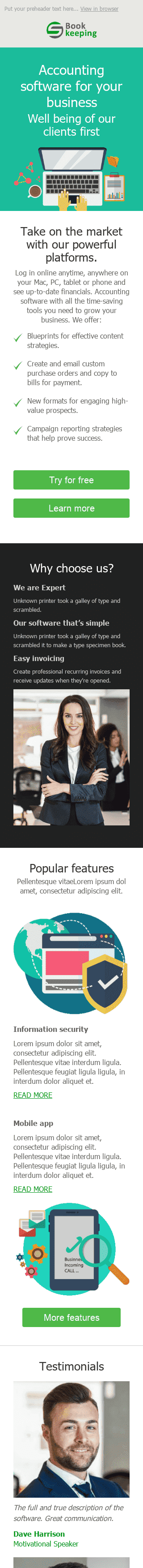 Personal Accountant Email Template by Stripo.email