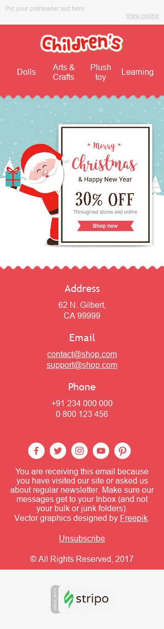 Kind Santa Claus Email Template by Stripo.email