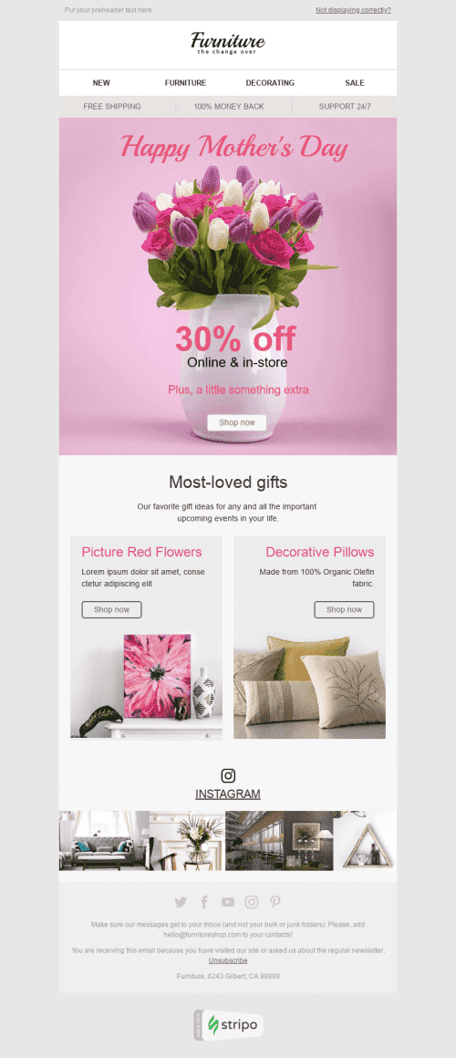 Favourite Gifts Email Template by Stripo.email