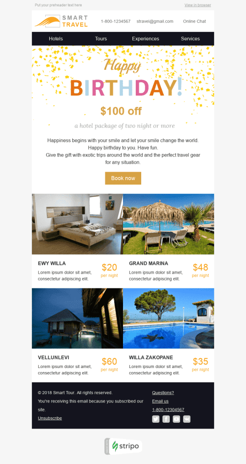 Perfect Travel Email Template by Stripo.email