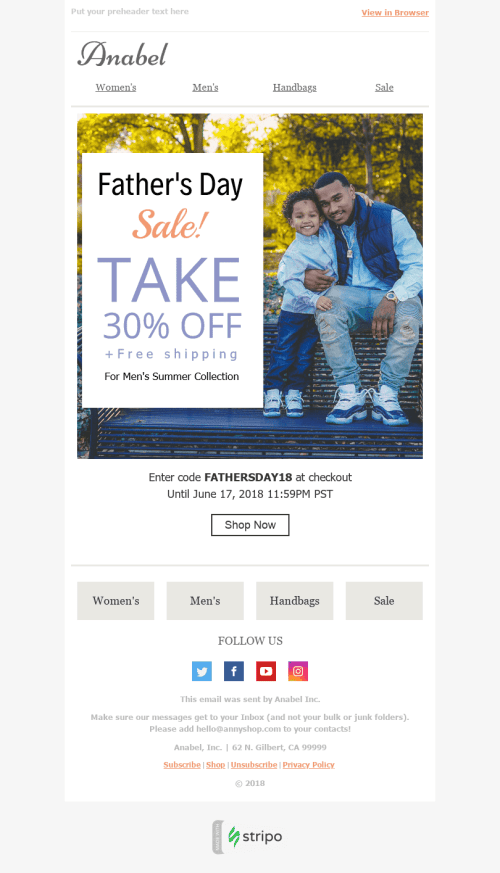 Father’s Day: 36 catchy email subject lines and email examples — Stripo ...