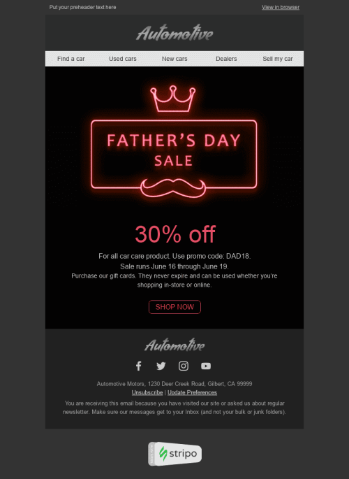 Neon Email Template by Stripo.email