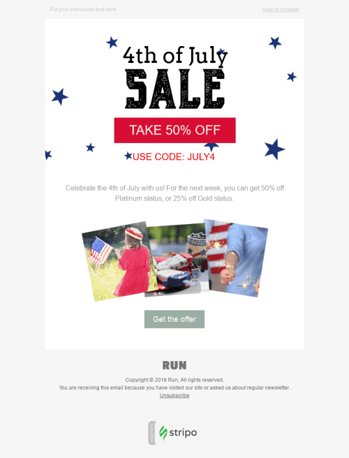 Deep Discount Email Template by Stripo.email