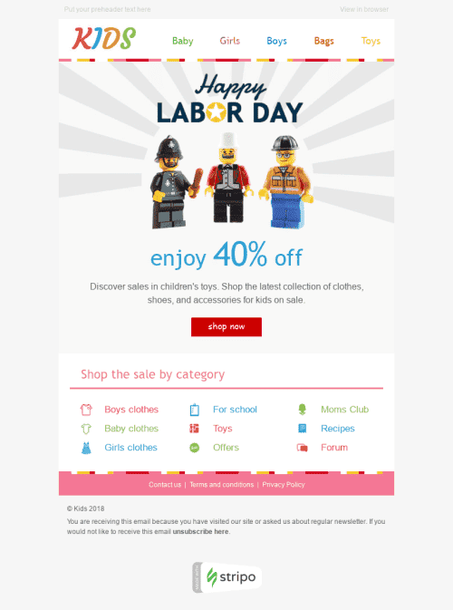 Labor Day Email Templates 📭 | Free Labor Day HTML Email Template ...
