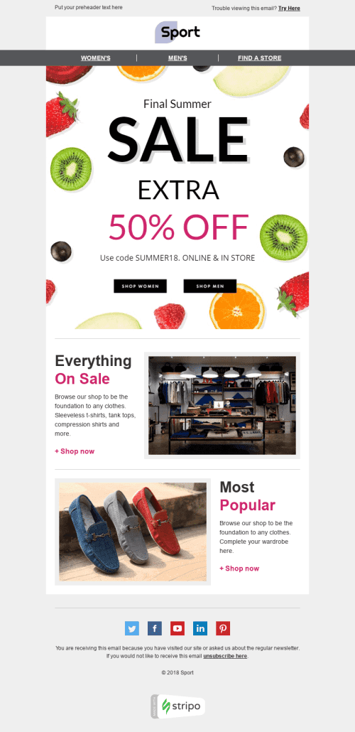 Final Sale Email Template by Stripo.email