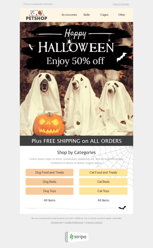 Nice Ghosts Email Template by Stripo.email