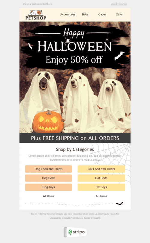 Nice Ghosts Email Template by Stripo.email