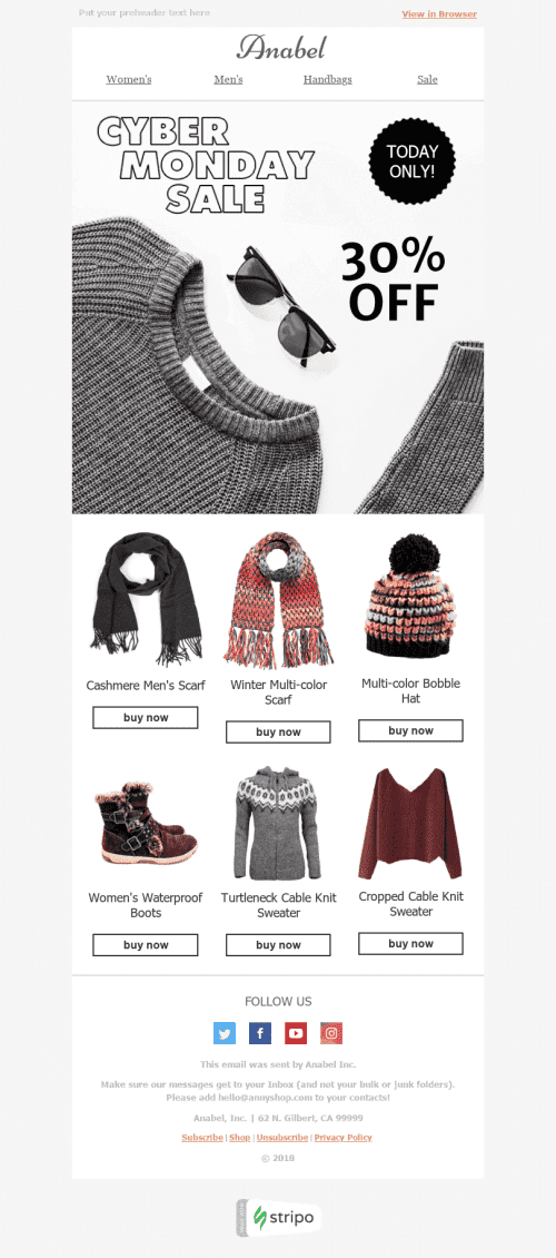 Warm Clothes Email Template by Stripo.email